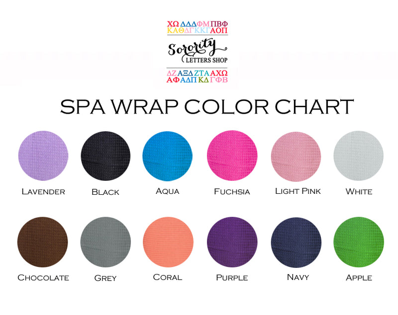Sigma Delta Tau Waffle Spa Wrap – Sorority Letters Shop